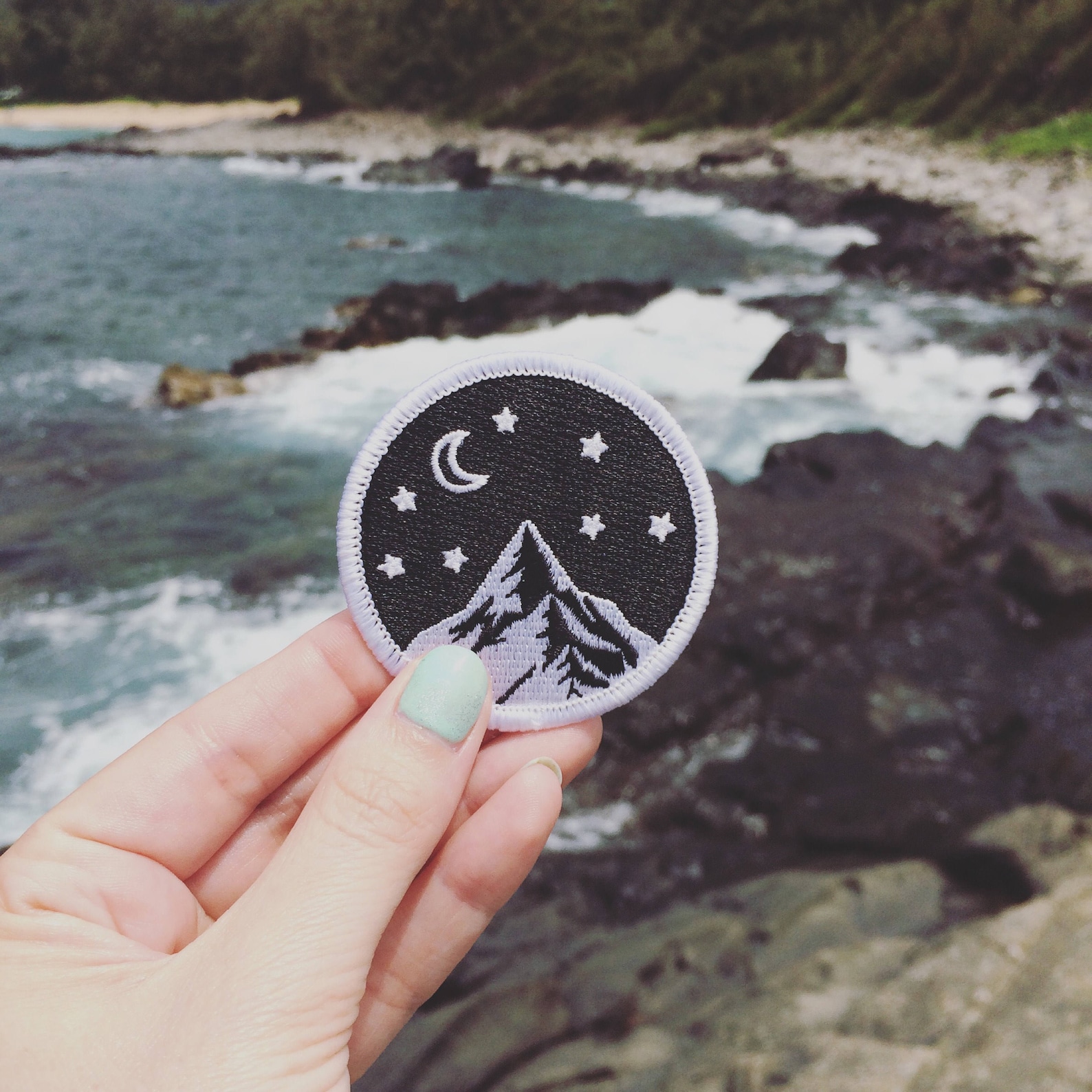 Mountain Patch Embroidered Patch Mountains Nature Patch - Etsy