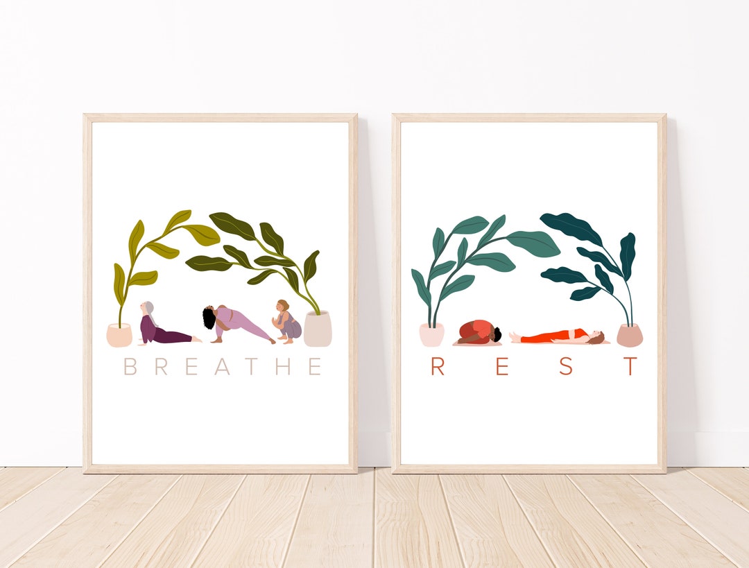 Breathe + Rest Combo DIGITAL PRINTS - Etsy