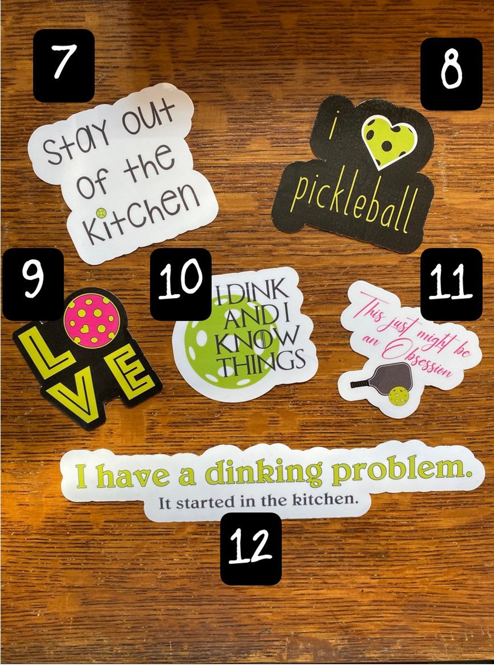 Pickleball Diecut Vinyl Stickers YOU PICK Pickleball Water - Etsy