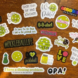 Pickleball Diecut Vinyl Stickers YOU PICK Pickleball Water - Etsy