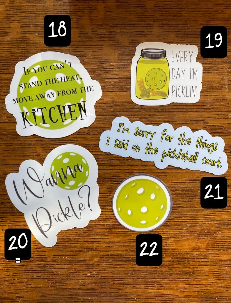 Pickleball Diecut Vinyl Stickers YOU PICK Pickleball Water - Etsy