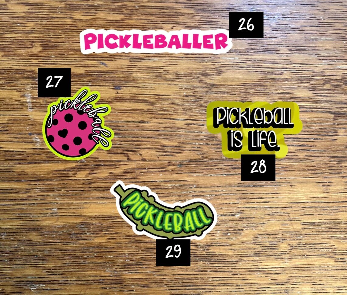 Pickleball Diecut Vinyl Stickers YOU PICK Pickleball Water - Etsy