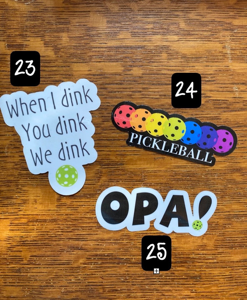Pickleball Diecut Vinyl Stickers YOU PICK Pickleball Water - Etsy