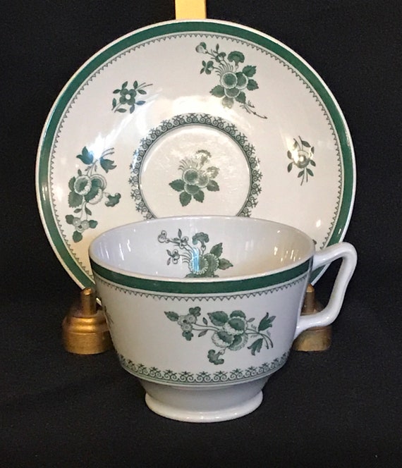 Spode Gloucester Green Cup and Saucer | Etsy