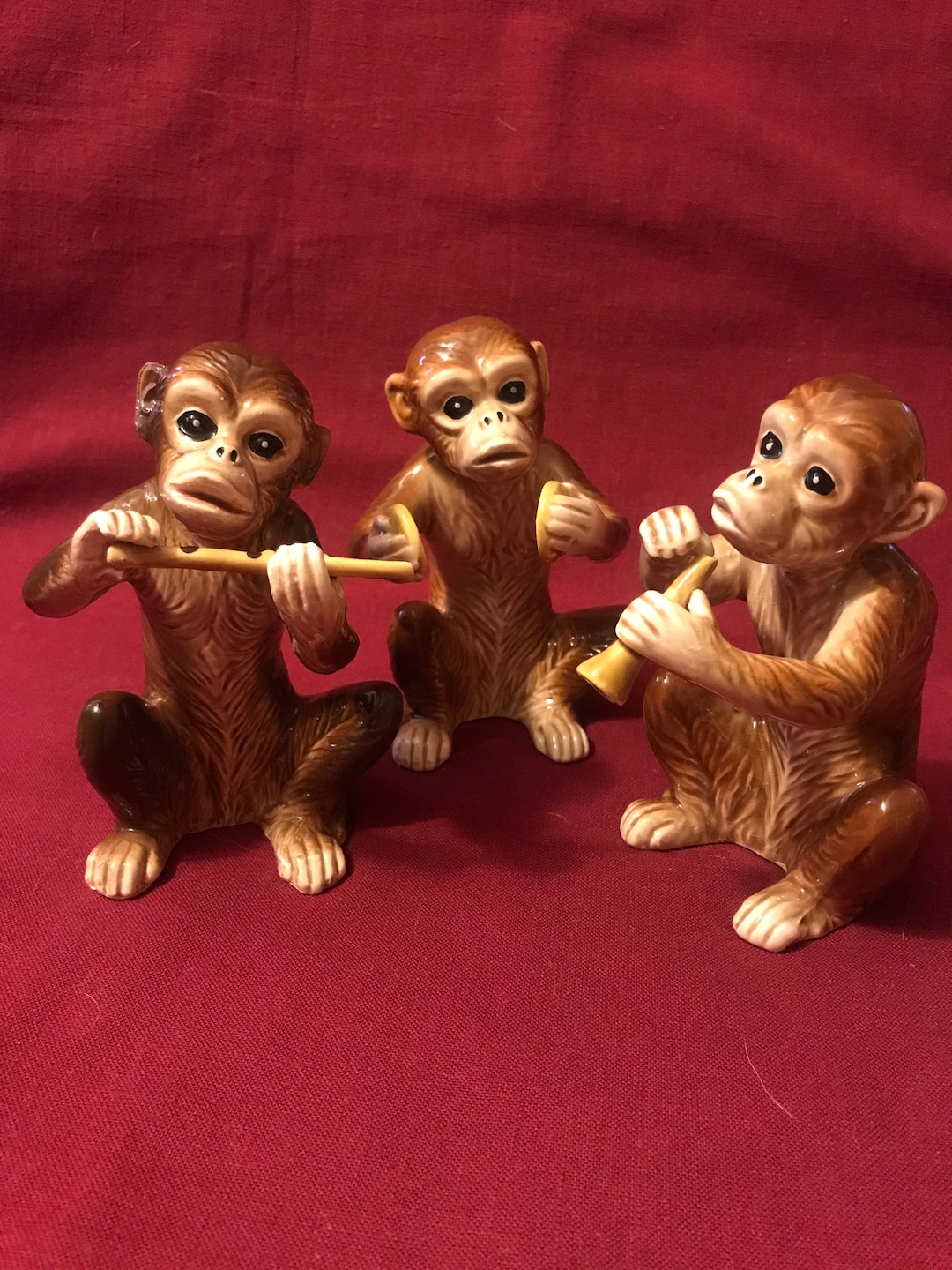 Fitz and Floyd 3 Piece Musical Monkey Band Japan . - Etsy