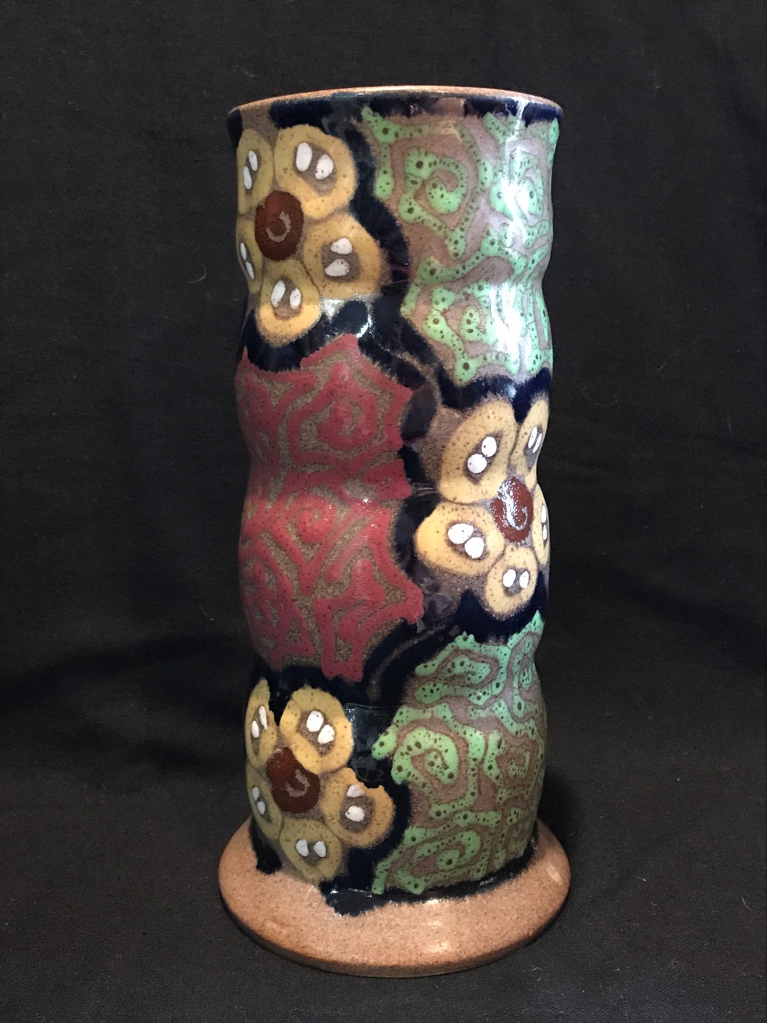 Carl Gebauer Art Pottery Cylinder Vase Germany 1920’s - Etsy