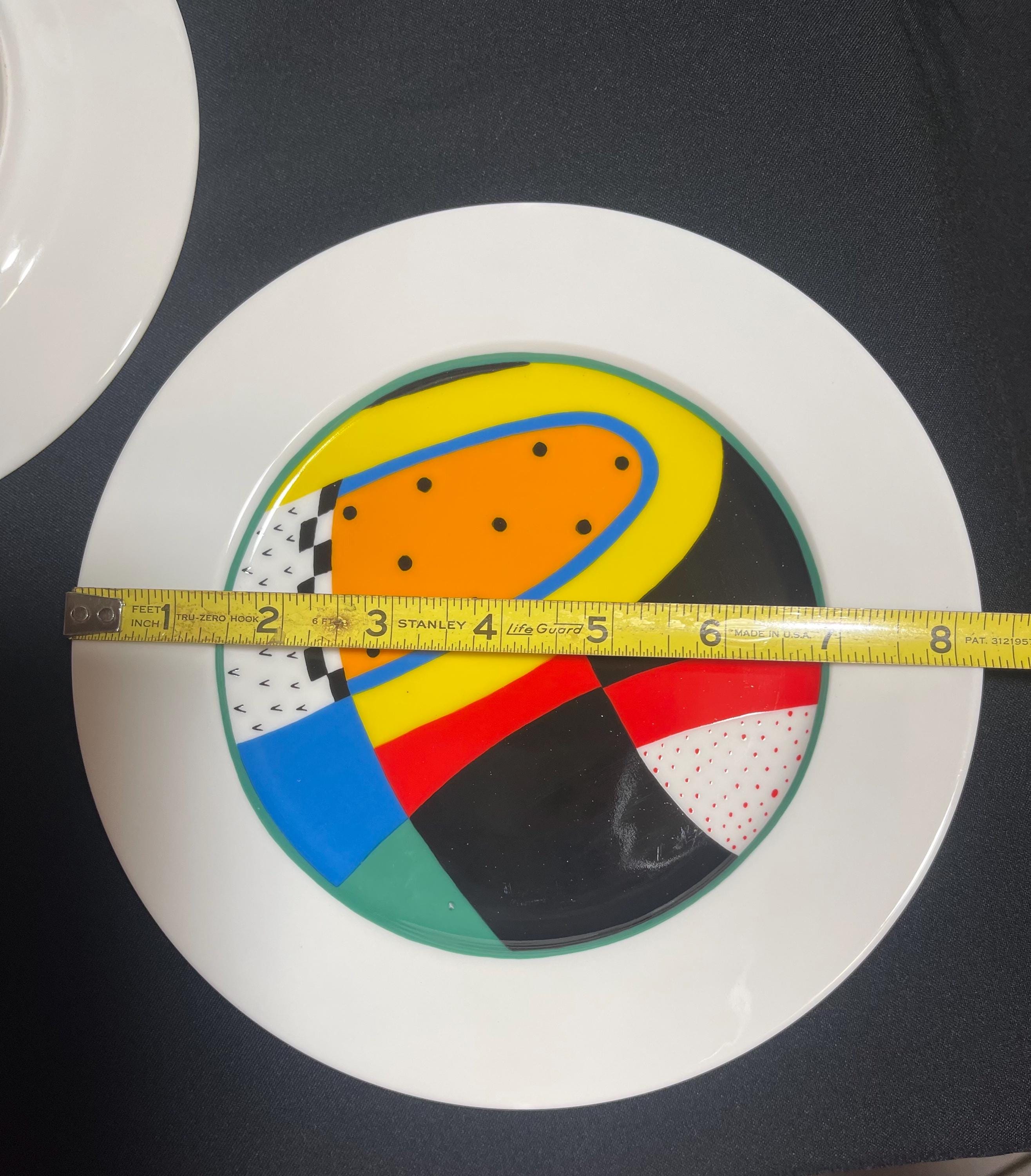 Susan Eslick Modern Cubism Set 4 Porcelain Plates Made by Felissimo ...