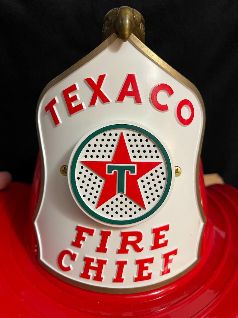Texaco Fire Chief Authentic Reproduction Toy Helmet Brown and Bigelow ...