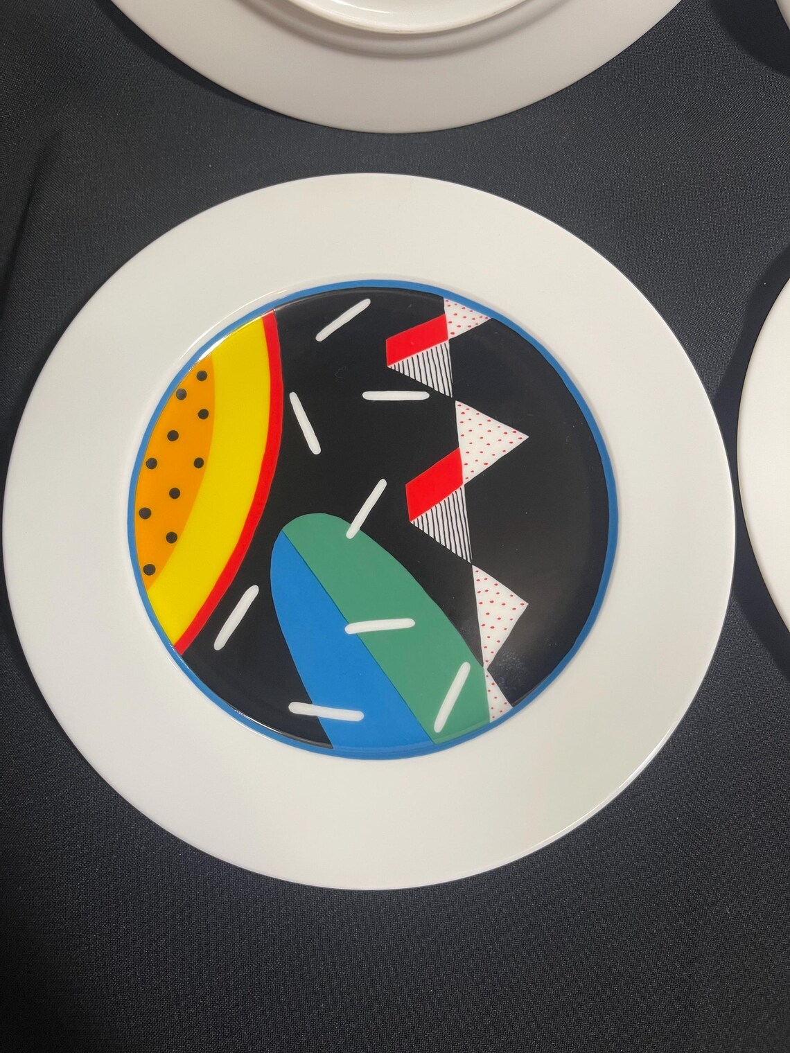 Susan Eslick Modern Cubism Set 4 Porcelain Plates Made by Felissimo ...