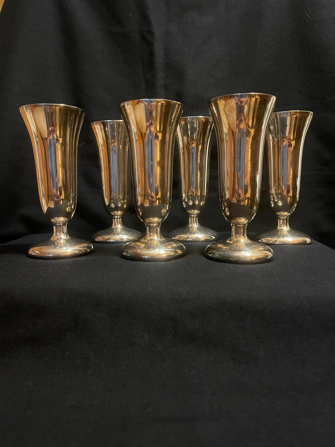 Benedict Indestructo Silver Plate Drinking Goblets/ Glasses, Set of 6 ...