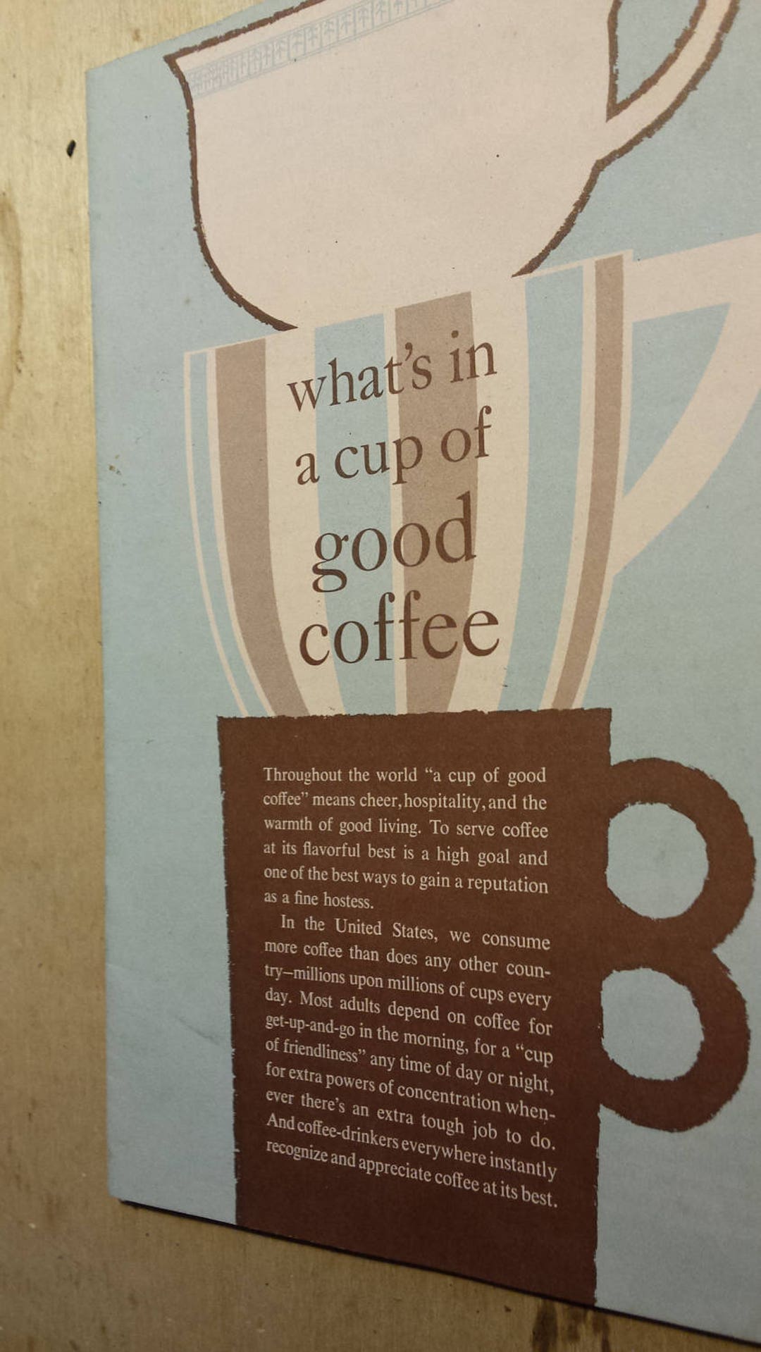 General Foods Coffee Pamphlet whats in a Good Cup of Coffee - Etsy