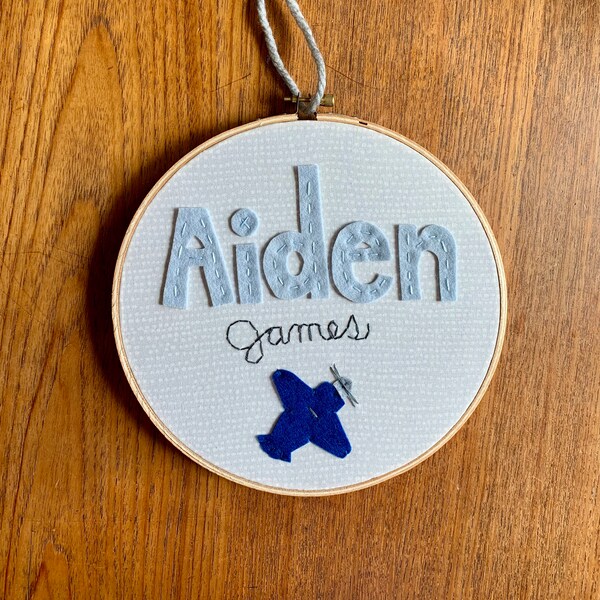 Felt Embroidery Name - Etsy
