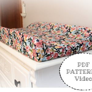 PDF PATTERN + VIDEO With Templates: Contoured Changing Pad Cover ...