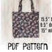 PDF Tutorial/pattern - Tote Bag - Grocery Bag - Snow Bag - Step by Step ...