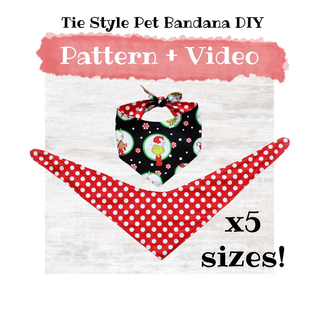 PDF Pattern/tutorial Dog Bandana - X5 Sizes - Instant Download - PDF ...