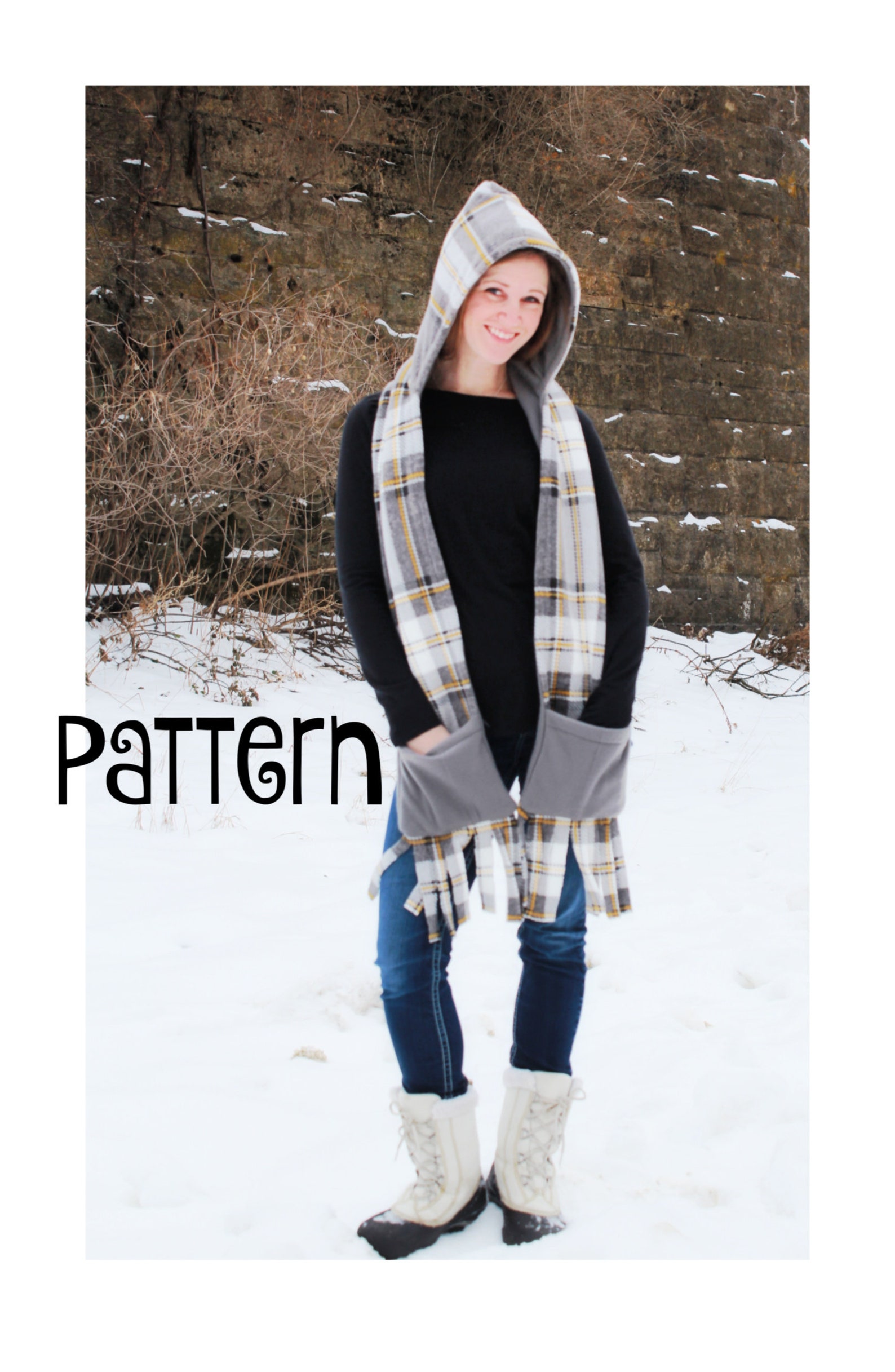 PDF PATTERN -hooded Scarf - Sewing Pattern - Instant Download - Toddler ...