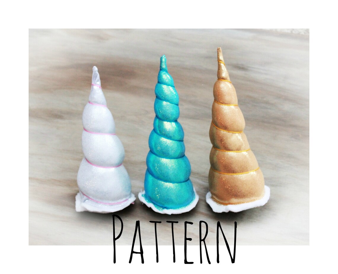 Unicorn Horn PATTERN - Sewing Pattern/tutorial - Instant Download -DIY ...