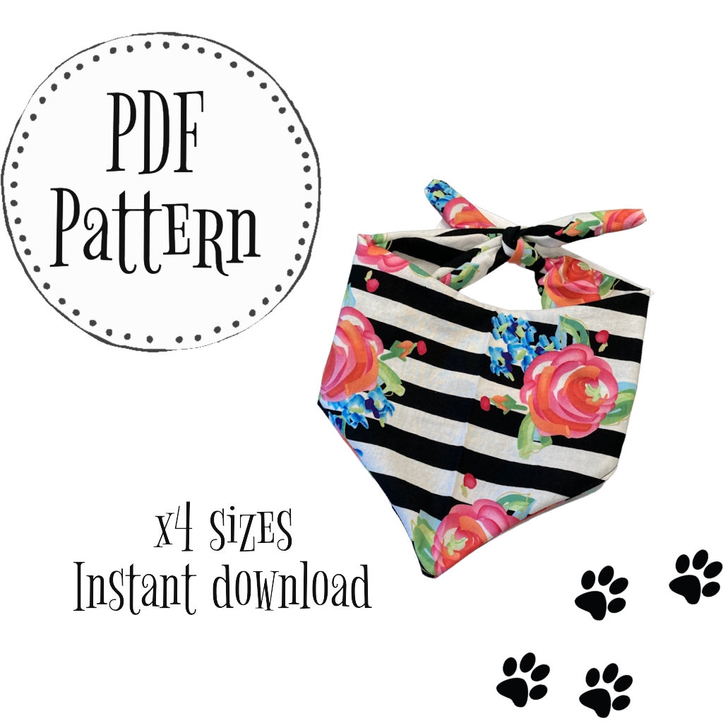PDF Pattern/tutorial Dog Bandana X4 Sizes Instant Download | Etsy