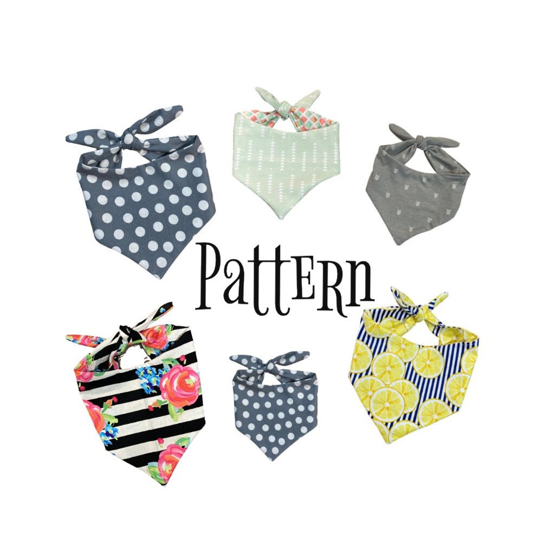 PDF Pattern/tutorial Dog Bandana X5 Sizes Instant Download - Etsy