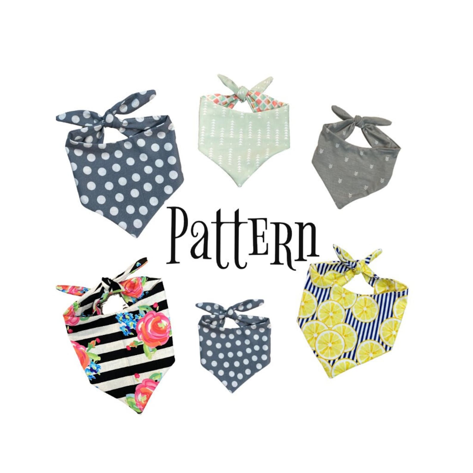 PDF Pattern/tutorial Dog Bandana X5 Sizes Instant Download - Etsy