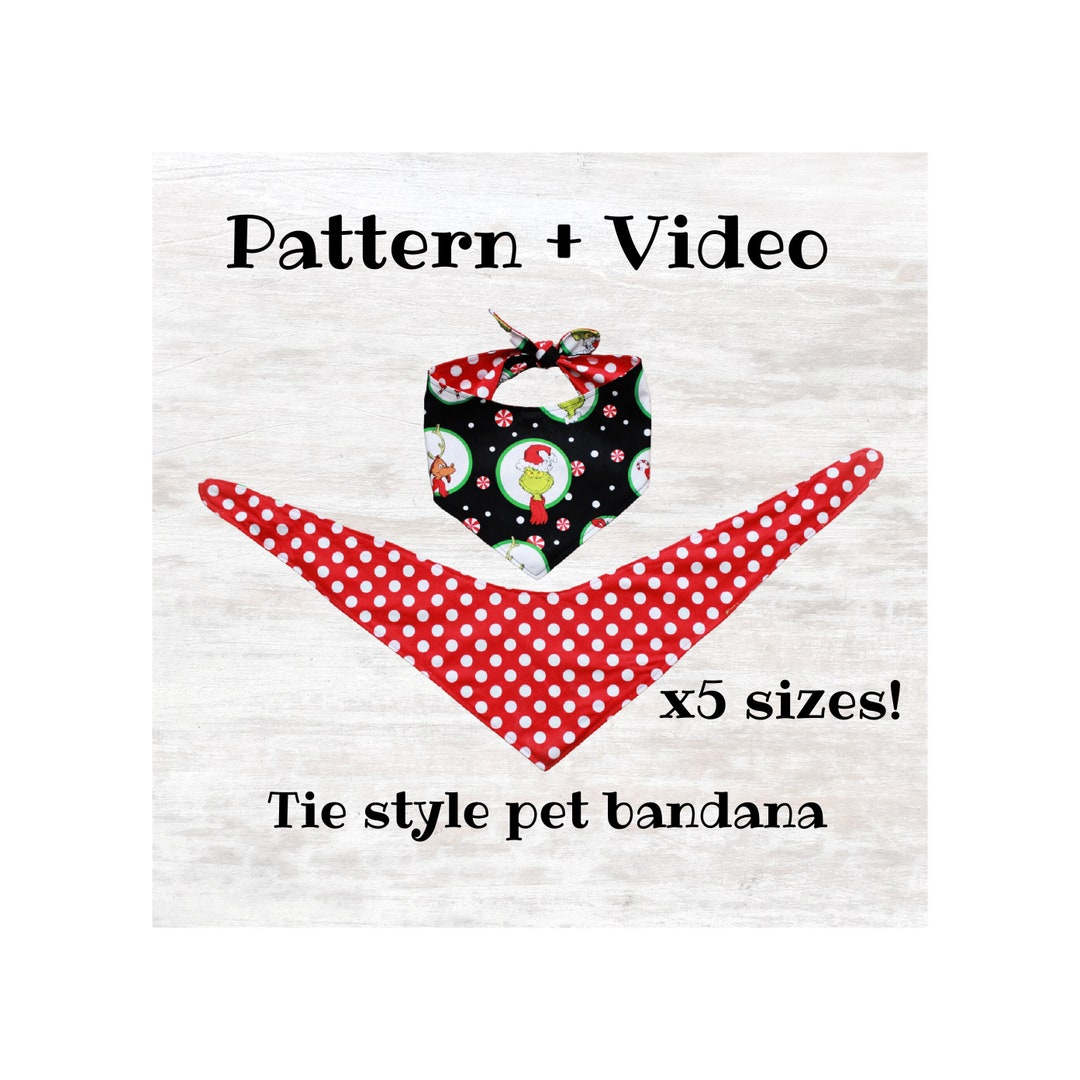 PDF Pattern/tutorial Dog Bandana - X5 Sizes - Instant Download - PDF ...