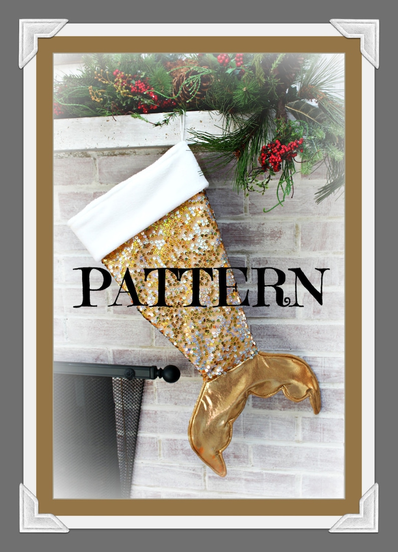 PATTERN - Mermaid Christmas Stocking - PDF - Mermaid Tail - Tutorial ...