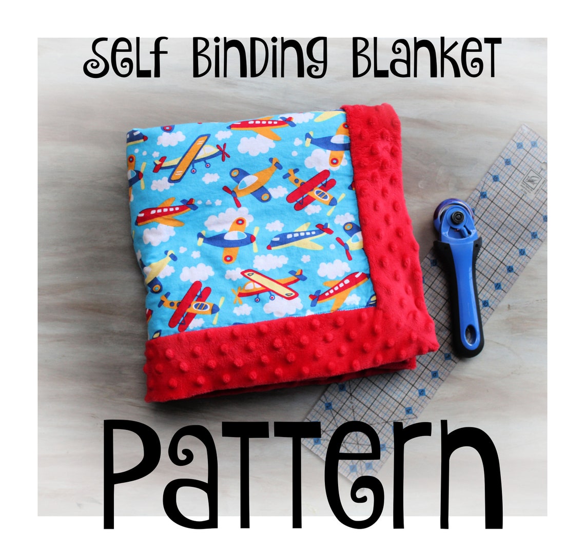 Self Binding Blanket Tutorial -INSTANT DOWNLOAD - DIY - Sewing - Baby Blanket - Minky Edges ...