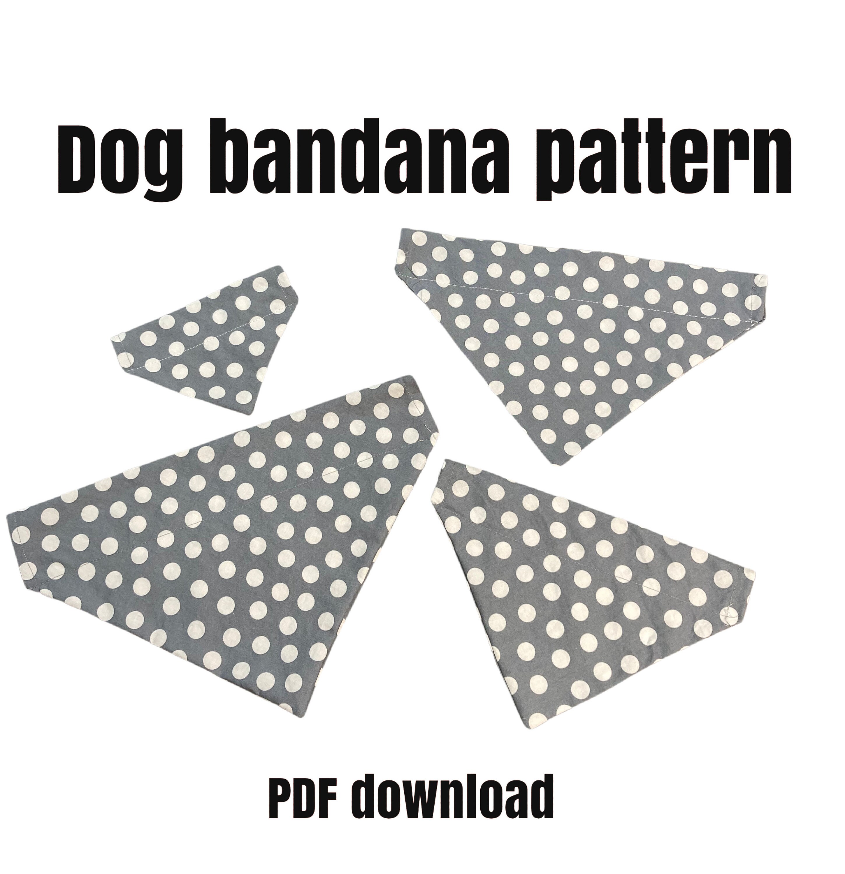 Over The Collar Dog Bandana Template