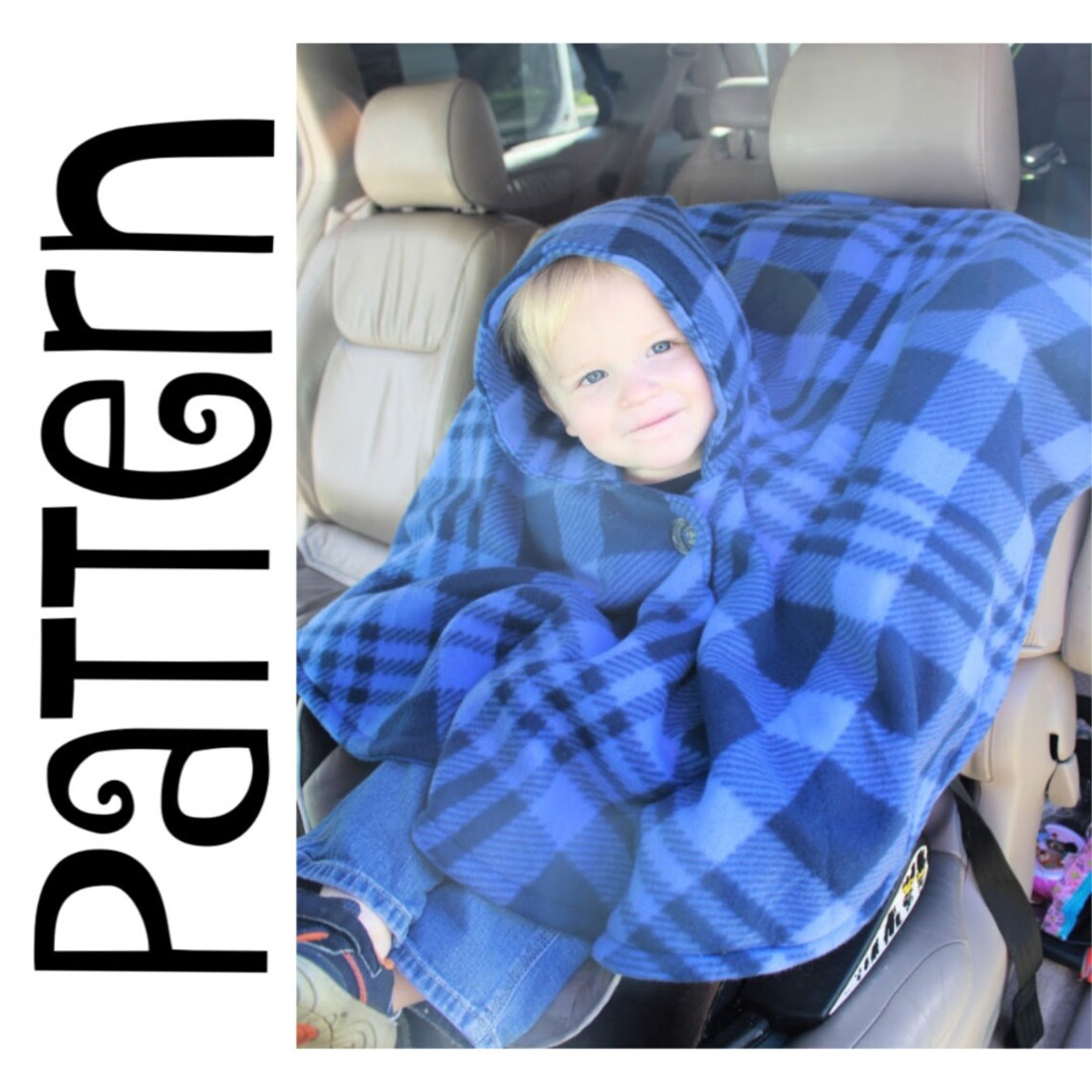 Reversible Poncho PDF PATTERN Video Tutorial Diy-carseat - Etsy