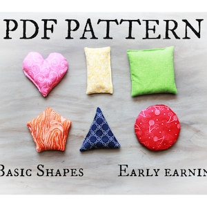 Tutorial/pattern Bean Bag Basic Shapes - DIY - Instant Download/pdf - 6 ...