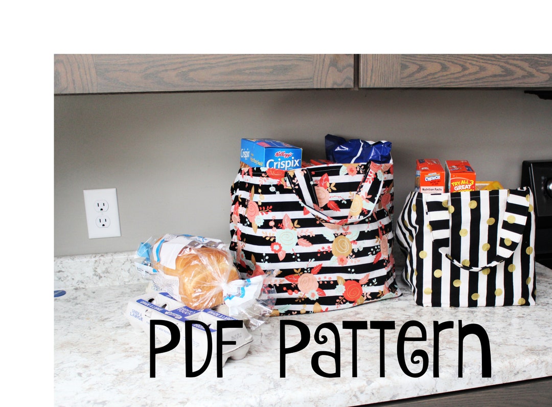 PDF Tutorial/pattern - Tote Bag - Grocery Bag - Snow Bag - Step by Step ...