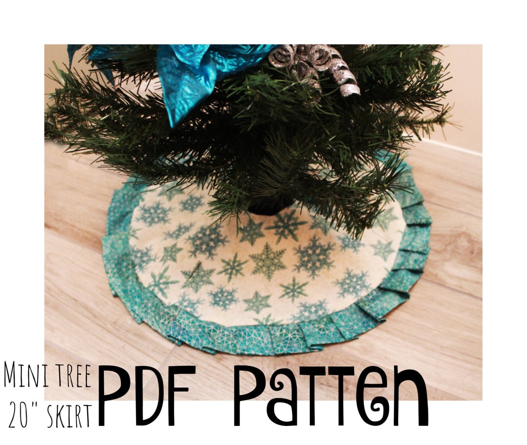 PDF Pattern - Mini Christmas Tree Skirt - 20" Skirt - Christmas ...