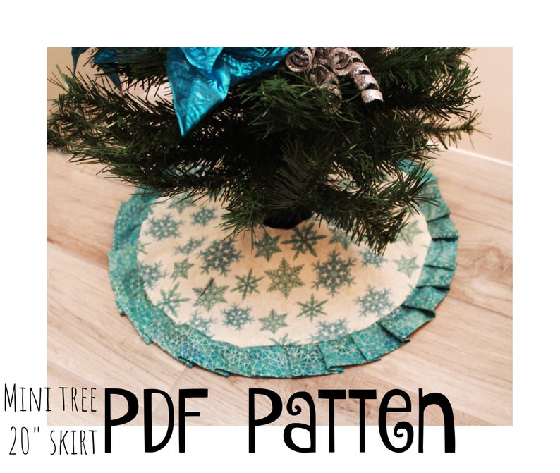 PDF Pattern - Mini Christmas Tree Skirt - 20" Skirt - Christmas ...