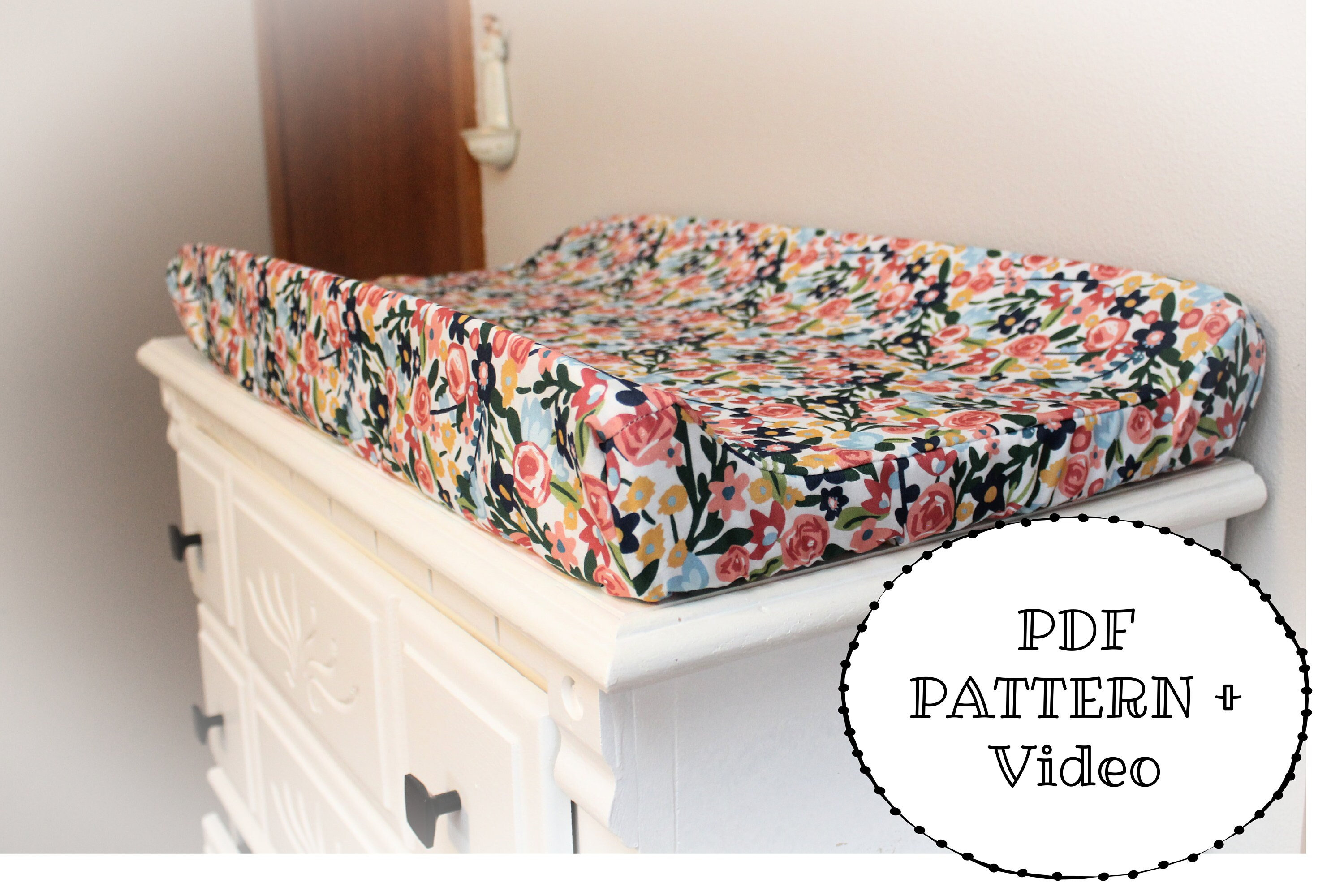 PDF PATTERN + VIDEO With Templates: Contoured Changing Pad Cover ...