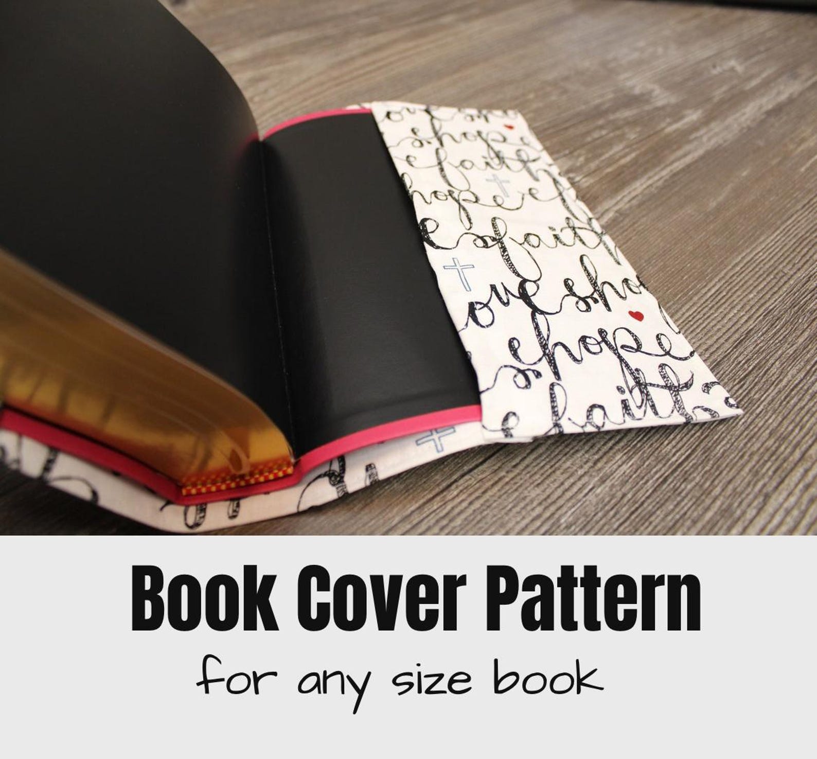 PDF Sewing Tutorial DIY Book Cover - Formula for Custom Sizes Included ...