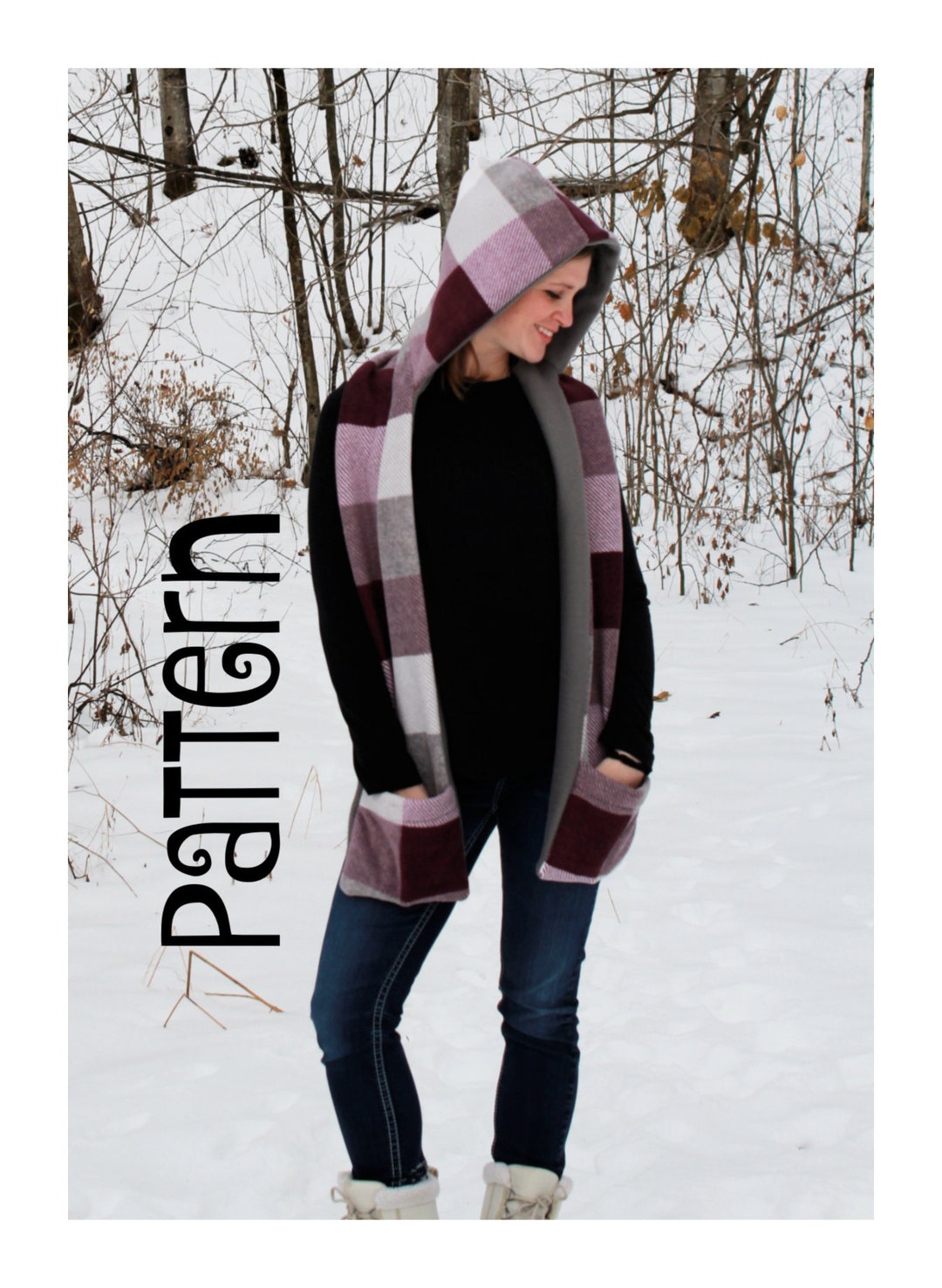 PDF PATTERN -hooded Scarf - Sewing Pattern - Instant Download - Toddler ...