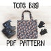 PDF Tutorial/pattern - Tote Bag - Grocery Bag - Snow Bag - Step by Step ...