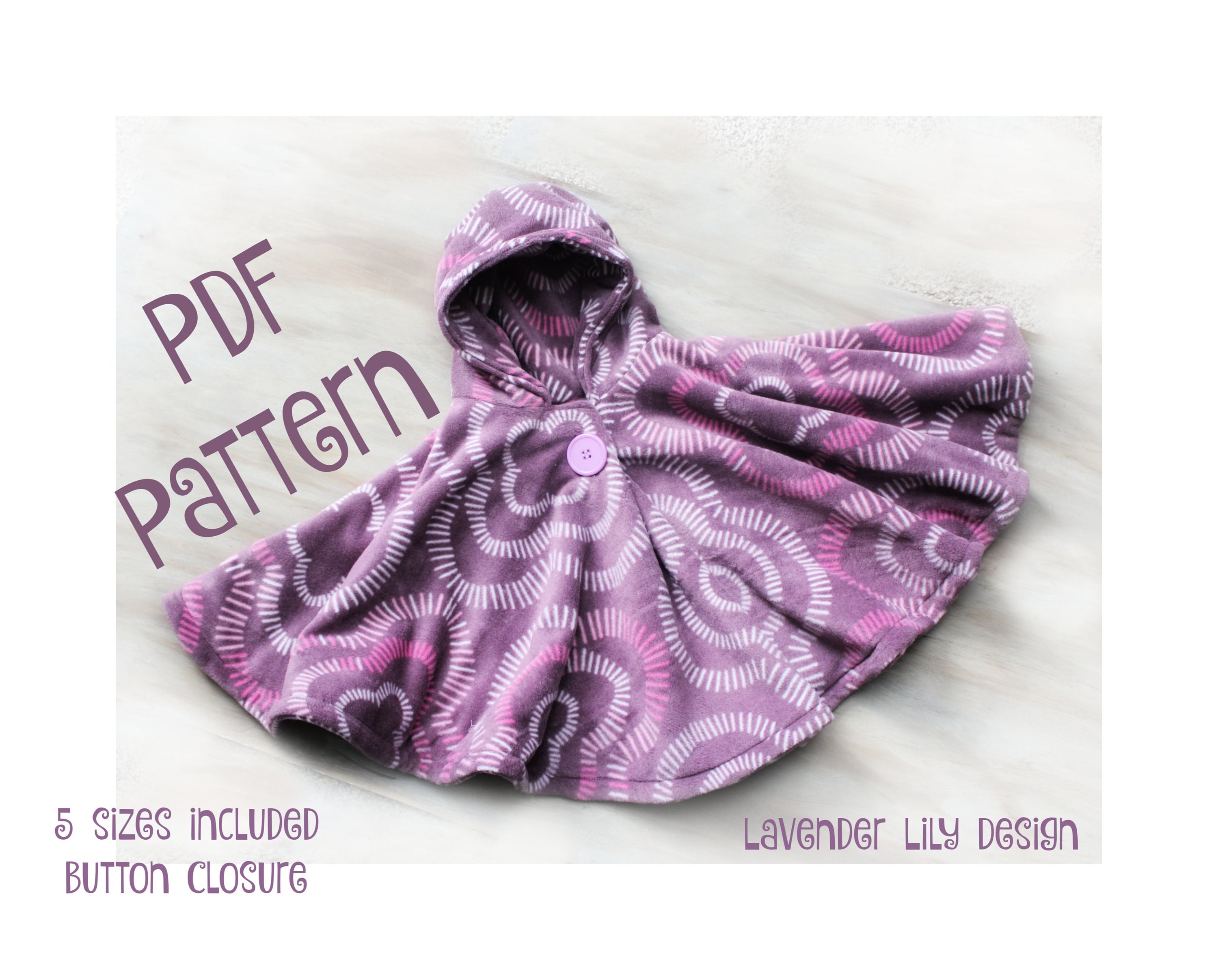 Reversible Poncho PDF PATTERN + Video Tutorial Diy-carseat Poncho ...