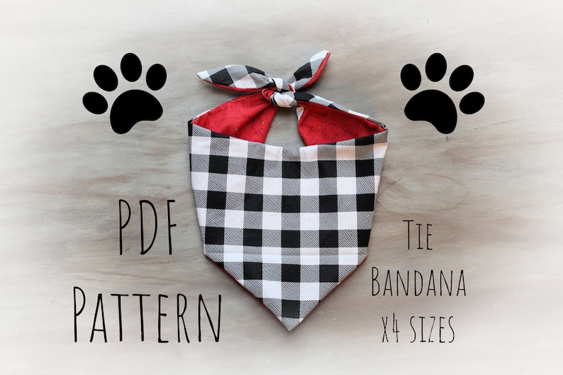 PDF Pattern/tutorial Pet Bandana - X5 Sizes - Instant Download - PDF ...