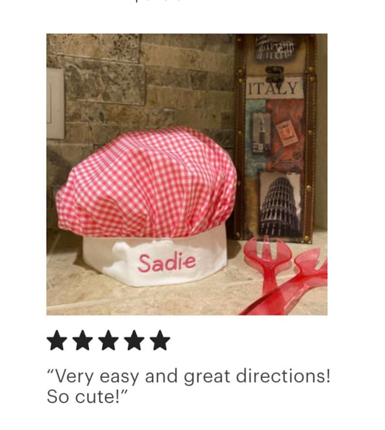 PDF PATTERN Baker's Hat Chef's Hat Youth Adult - Etsy