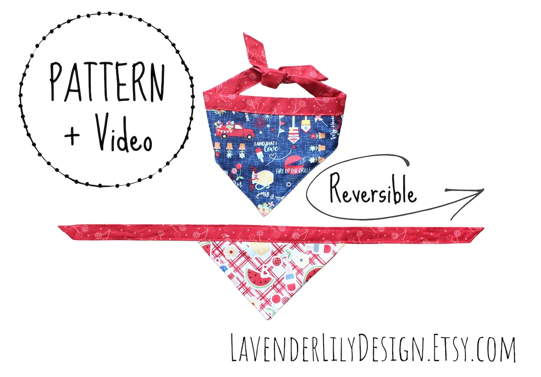 PDF Pattern/tutorial Accent Tie Pet Bandana - 5 Sizes! Instant Download ...