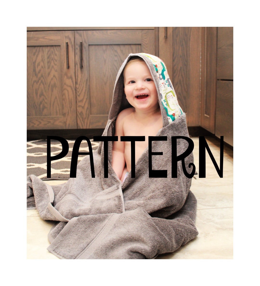 PDF PATTERN Hooded Bath Towel - Tutorial + Pattern - DIY - Baby Bath ...