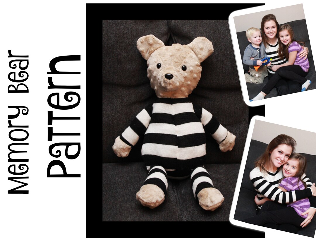PDF PATTERN - Memory Bear - Instant Download - DIY Bear From Loved One ...