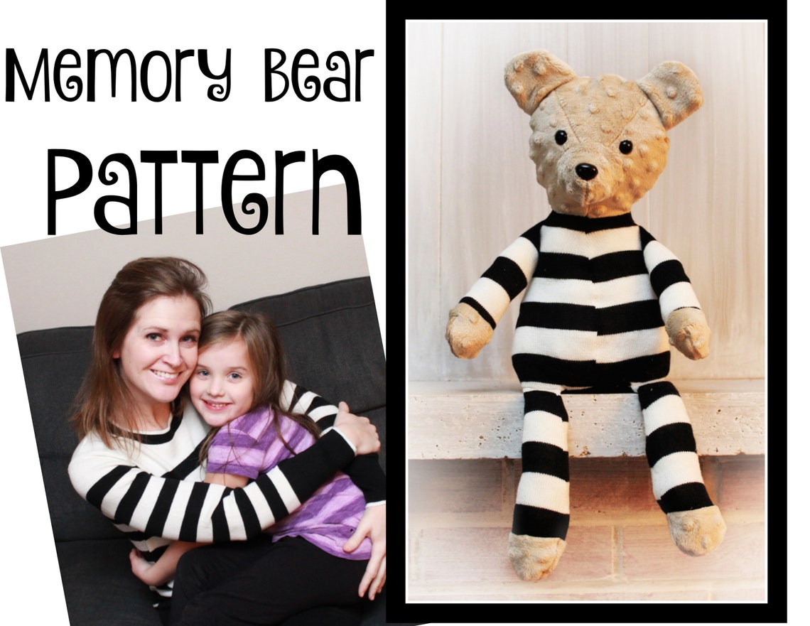 Memorial Bear PATTERN Instant Download DIY Bear From Loved - Etsy
