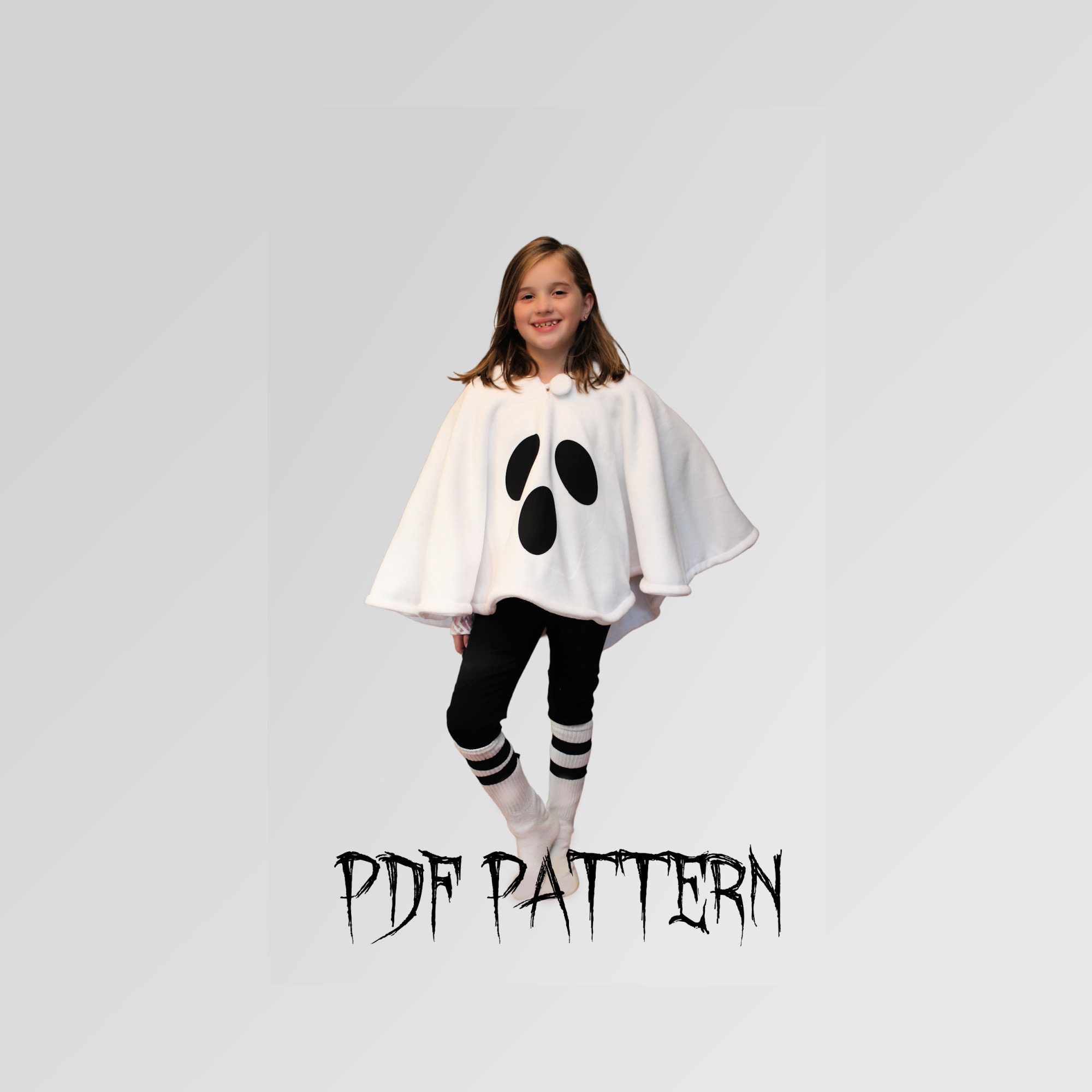 PDF Pattern/tutorial Diy-ghost Poncho - Instant Download - Poncho -6-12 ...