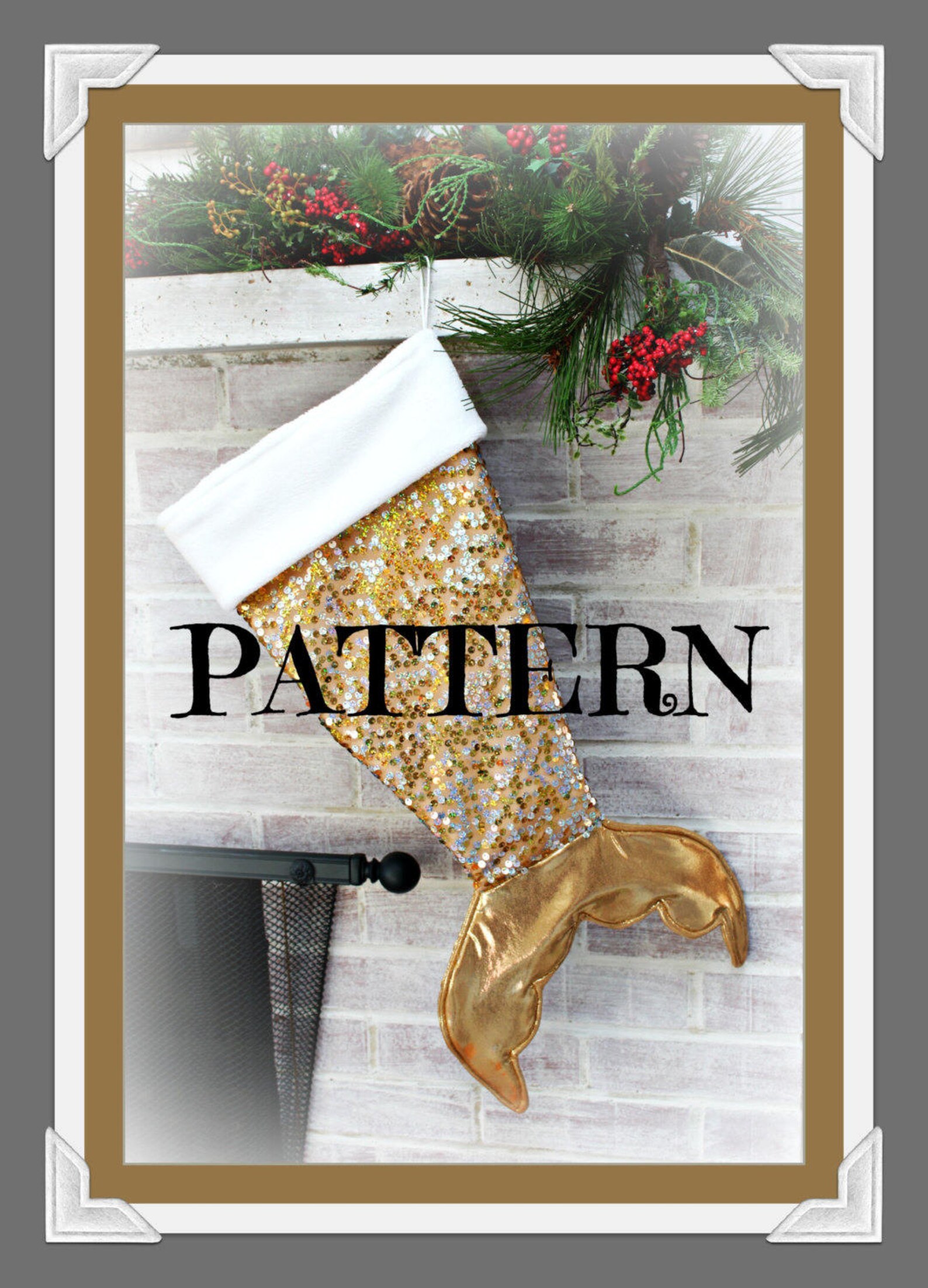 PATTERN Mermaid Christmas Stocking PDF Mermaid Tail - Etsy