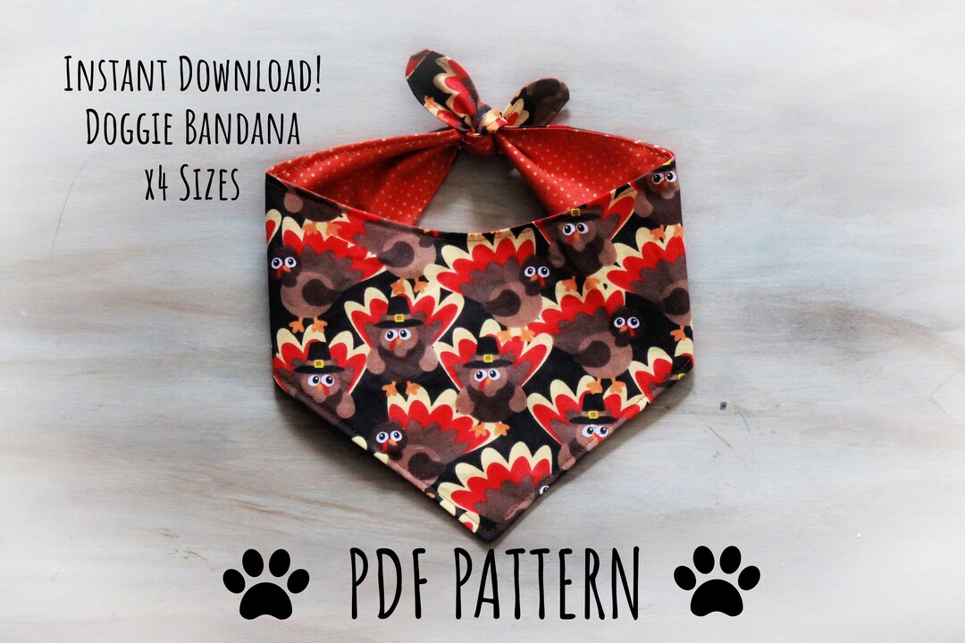 PDF Pattern/tutorial Dog Bandana - X5 Sizes - Instant Download ...