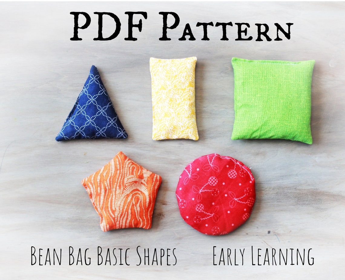 Tutorial/pattern Bean Bag Basic Shapes DIY Instant - Etsy