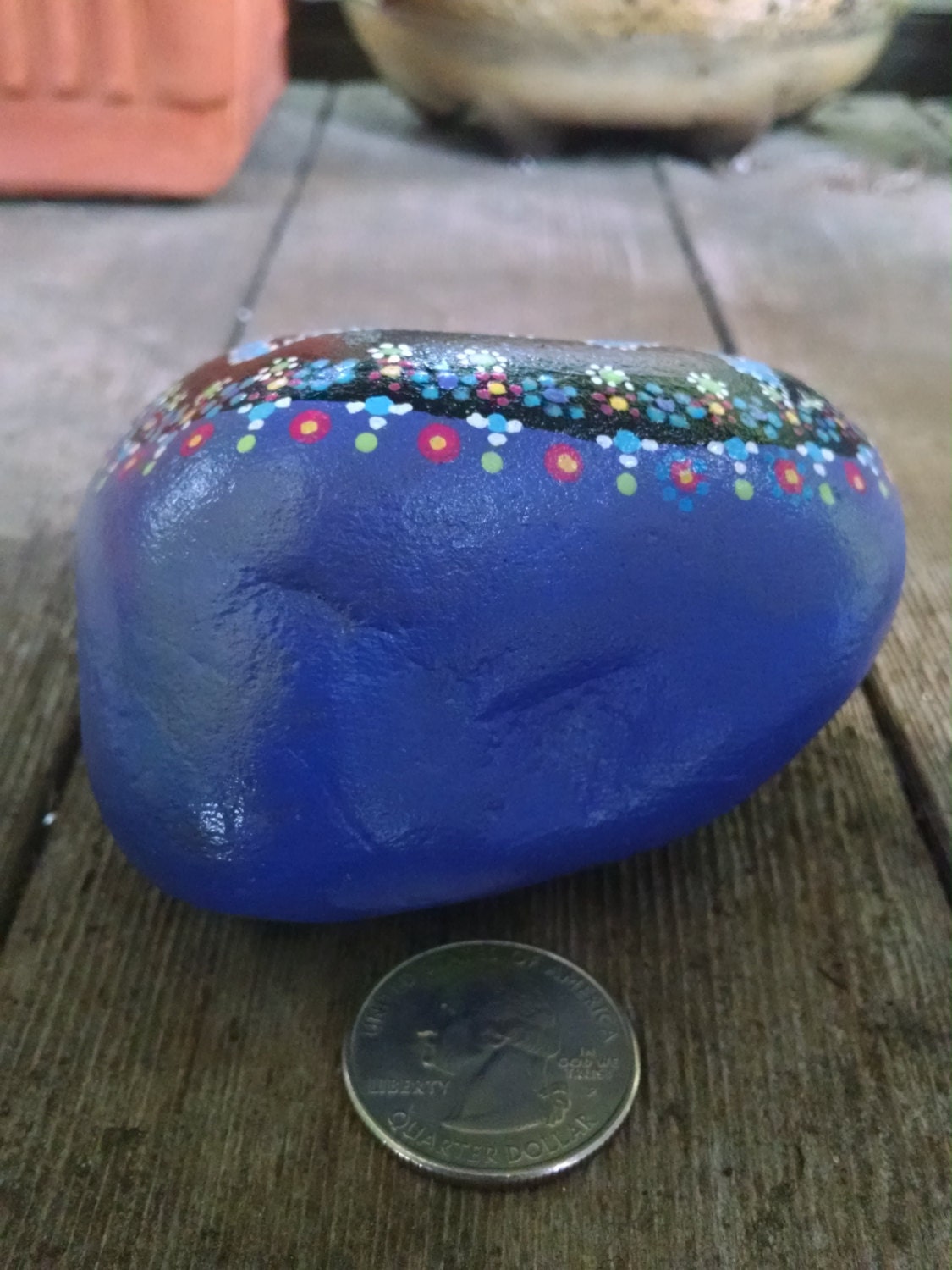 MOM Rocks Hand-painted Beach Rock / Paperweight / Garden Decoration ...