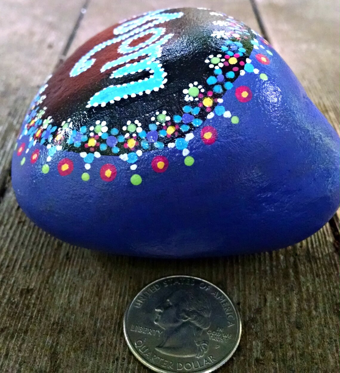 MOM Rocks Hand-painted Beach Rock / Paperweight / Garden Decoration ...